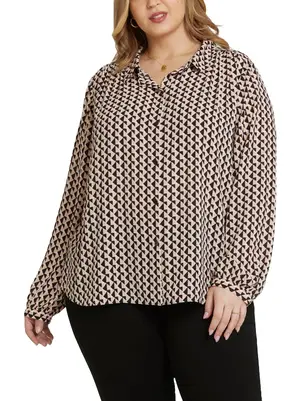 NYDJ NYDJ Modern Floral Blouse Corinth Peaks