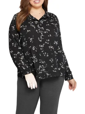 NYDJ NYDJ Modern Floral Blouse Nellie Valley