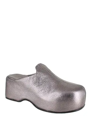 ZIGI Kristen Platform Clogs - Pewter Leather
