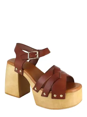 ZIGI ZIGI Marcy Platform Sandal Tan Leathe