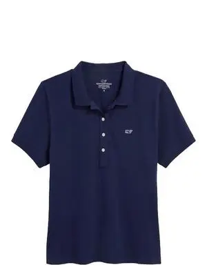 Vineyard Vines Vineyard Vines Heritage Cotton Polo Nautical Navy