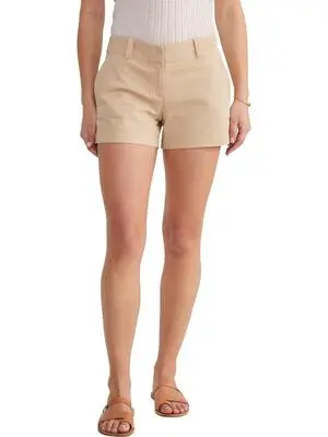 Vineyard Vines Herringbone Stretch Cotton Shorts - Sand