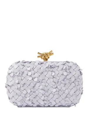 Bottega Veneta Long Andiamo Intrecciato Leather Clutch Silver