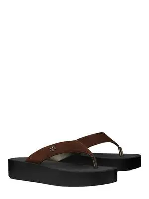 Tory Burch Platform Flip Flop - Dark Cocoa/black