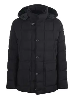 FAY Quilted Nylon Down Jacket - Black