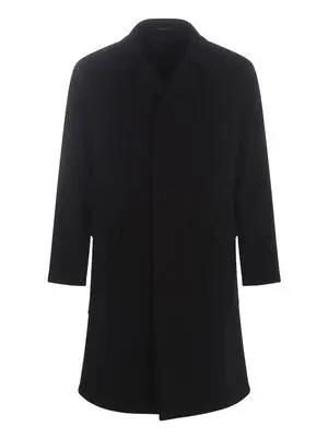 Tagliatore Virgin Wool Blend Coat - Black