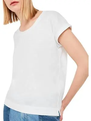 Whistles Wilma Round Neck Tee - White