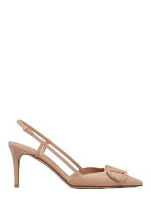 Valentino Garavani Valentino Garavani VLogo Slingback Pump Rose Cannelle