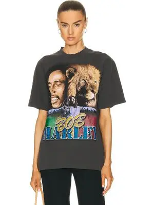 SIXTHREESEVEN Bob Marley Tour T-shirt - Washed Black
