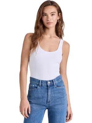 L'Agence Nica Tank Bodysuit - White