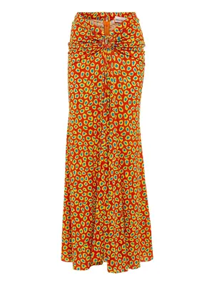 Rabanne Low-rise Printed Maxi Skirt - Multicoloured