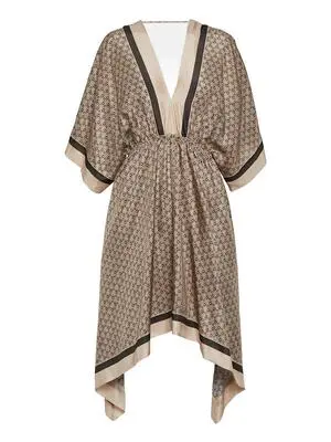 Brunello Cucinelli Printed Silk Kaftan - Multicoloured