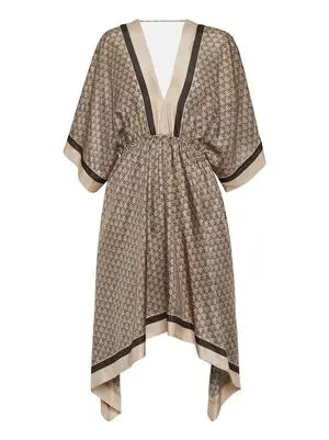 Brunello Cucinelli Printed Silk Kaftan - Multicoloured