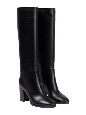 GIANVITO ROSSI Santiago Knee-high Leather Boots - Black
