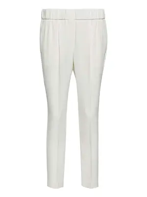 Brunello Cucinelli Tailored Crêpe Pants - White