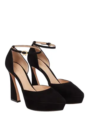 GIANVITO ROSSI Gianvito Rossi Vertigo Suede Platform Pumps