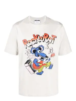 Moschino Graphic-print Cotton T-shirt - Grey