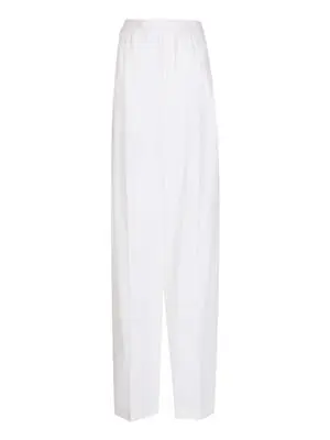 ANOUKI Wool Wide-leg Trousers - White