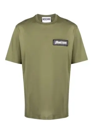 Moschino Logo-patch Organic-cotton T-shirt - Green