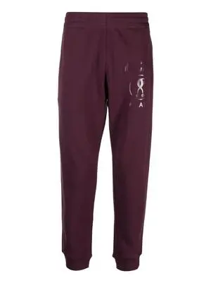 Moschino Logo-print Cotton Track Pants - Red
