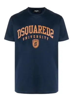 Dsquared2 Logo-print Cotton T-shirt - Blue