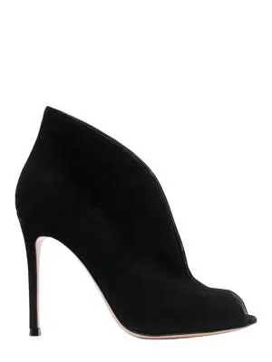 GIANVITO ROSSI Peep-toe Suede Sandals - Black
