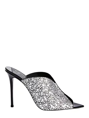 GIUSEPPE ZANOTTI 105mm Intriigo Sparkle Sandals - Black
