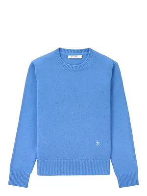 SPORTY & RICH Sporty & Rich Embroidered-Logo Fine-Knit Sweater