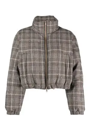 BRUNELLO CUCINELLI Checked Padded Hooded Jacket