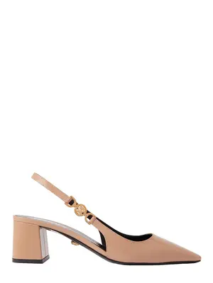 Versace Embellished Patent-leather Slingback Pumps - Pink