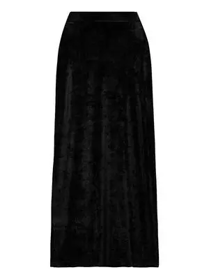 Balenciaga Velvet Maxi Skirt - Black