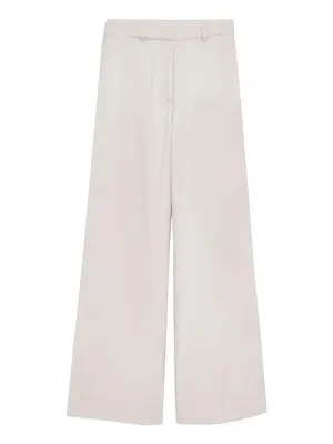 ANINE BING Lyra Wide-leg Trousers - White