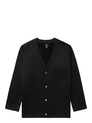 Needles Logo-embroidered Buttoned Cardigan - Black