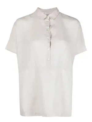 Kristensen Du Nord Button-up Short-sleeve Shirt - Neutrals