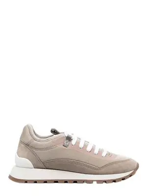 BRUNELLO CUCINELLI Monili-detail Suede Sneakers