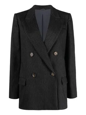 Brunello Cucinelli Brunello Cucinelli Double-Breasted Blazer Black