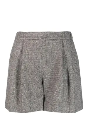 FABIANA FILIPPI Fabiana Filippi Pleated Wool-Blend Thigh-Length Shorts