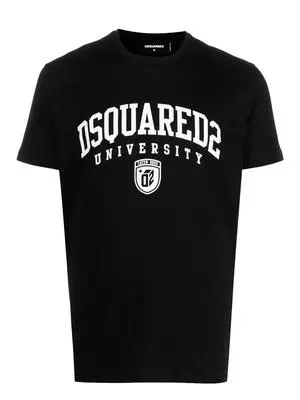 Dsquared2 University Print Short-sleeve T-shirt - Black