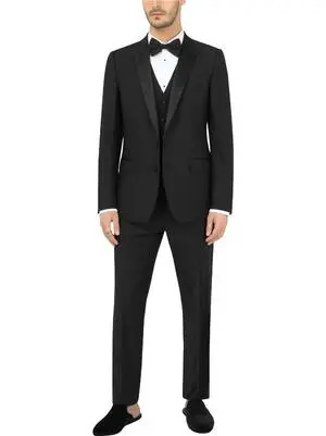 Dolce & Gabbana Regular Martini Fit 3-piece Wool Blend Tuxedo - Blue