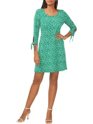 Chaus Floral Print Swing Dress - Luxe Green