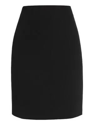 Giorgio Armani Silk Pencil Skirt - Black