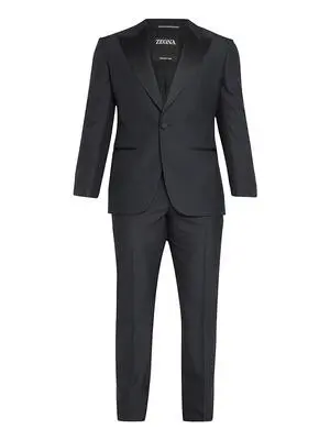 Zegna Sartorial Wool And Silk Tuxedo - Black Solid