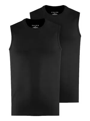 Falke Sleeveless Crewneck Tees, 2 Pk - Black