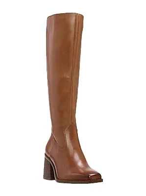 Vince Camuto Sangeti 2 Wide Calf High Heel Riding Boots Brown