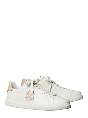 Tory Burch Double T Howell Court Sneakers Titanium