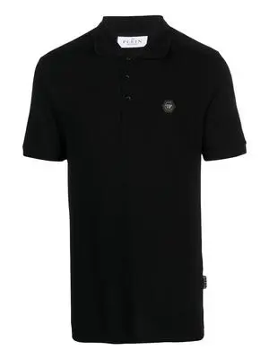 Philipp Plein Logo_patch Short-sleeved Polo Shirt - Black