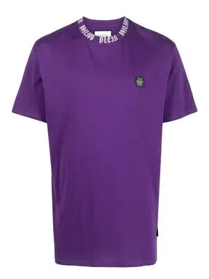 Philipp Plein Logo-print Crew-neck T-shirt - Purple