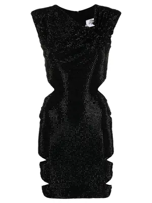 Philipp Plein Crystal-embellished Mini Dress - Black