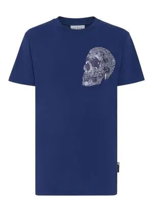 Philipp Plein Logo-print Cotton T-shirt Blue