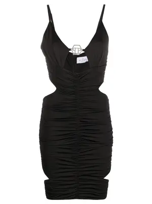 Philipp Plein Cut-out Mini Dress - Black